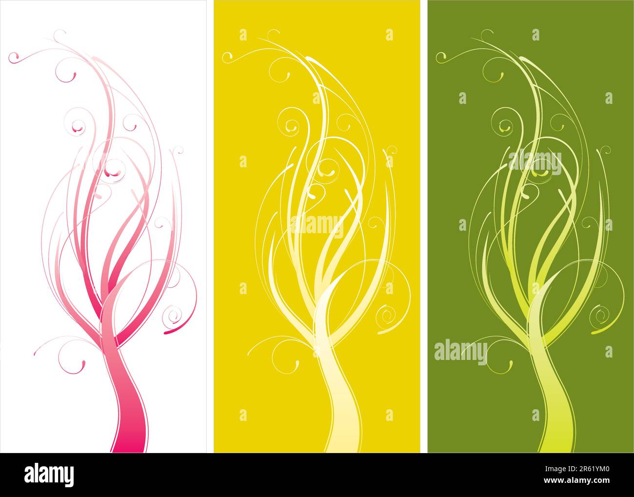 three color tree pattern design background Stock Vector Image & Art - Alamy