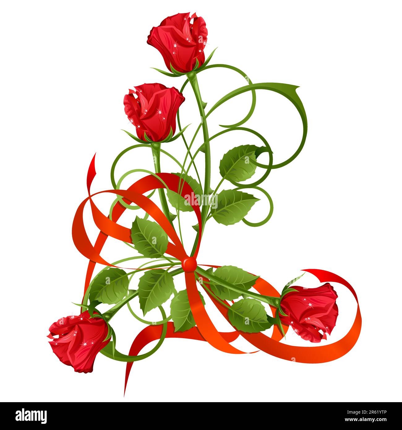 Individual roses Stock Vector Images - Alamy