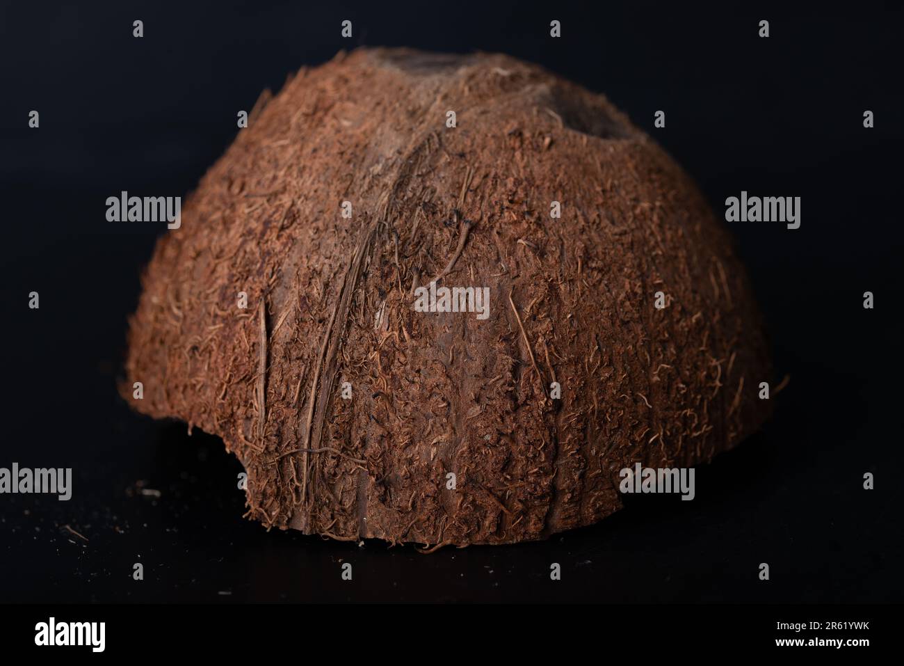 Close-up of coconut shell with its fibers and its texture Stock Photo ...