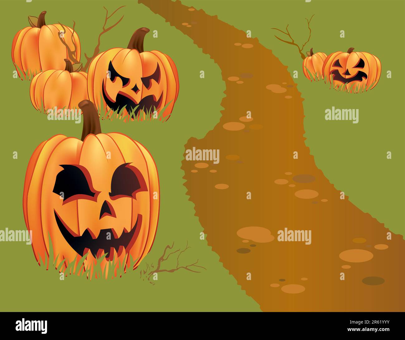 Pathway with lanterns Stock Vector Images - Alamy