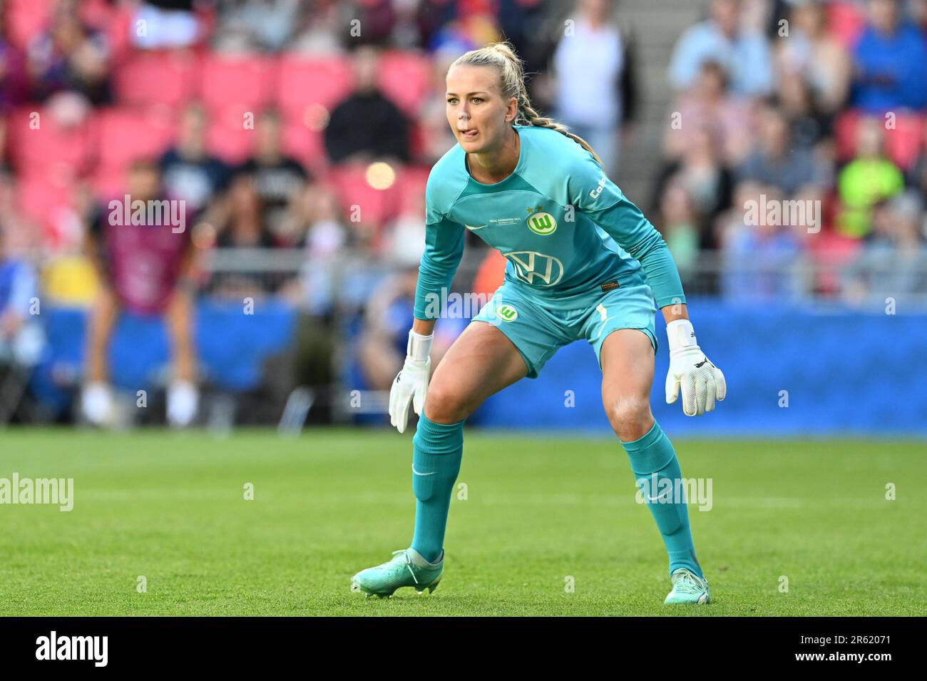 Eindhoven, The Netherlands. 03rd June, 2023. Goalkeeper Merle Frohms ...