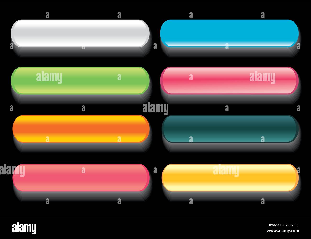 Vector set of glossy web icons Stock Vector Image & Art - Alamy