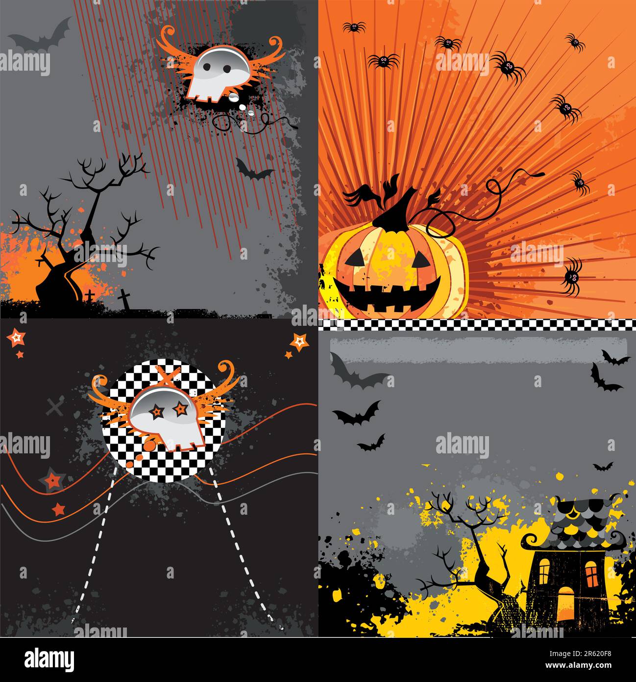 Halloween backgrounds set Stock Vector Image & Art - Alamy