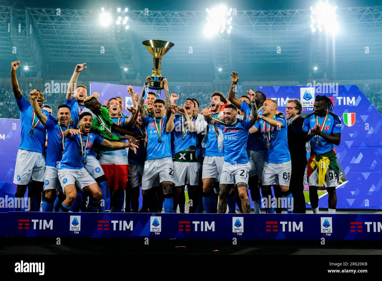 Napoli is champion of Italy 2022 2023, The final celebrations Stock ...