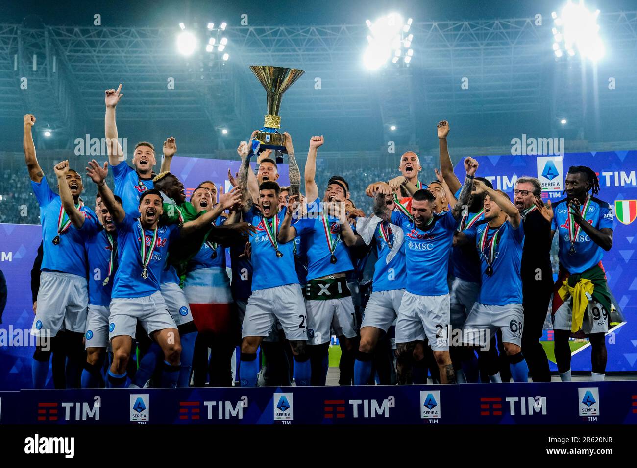 Napoli is champion of Italy 2022 2023, The final celebrations Stock ...