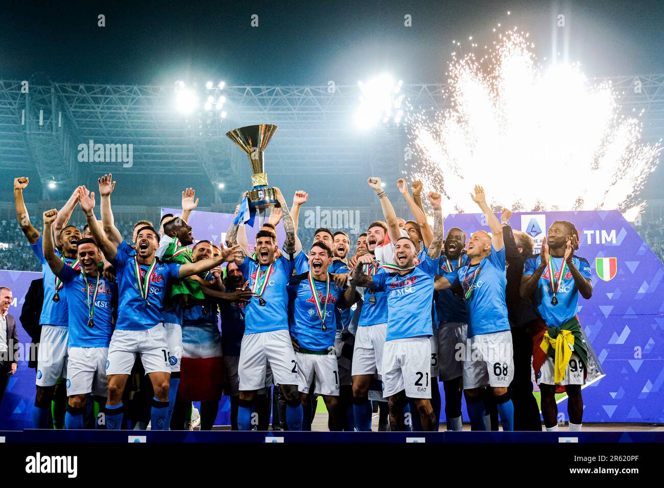 Napoli is champion of Italy 2022 2023, The final celebrations Stock ...