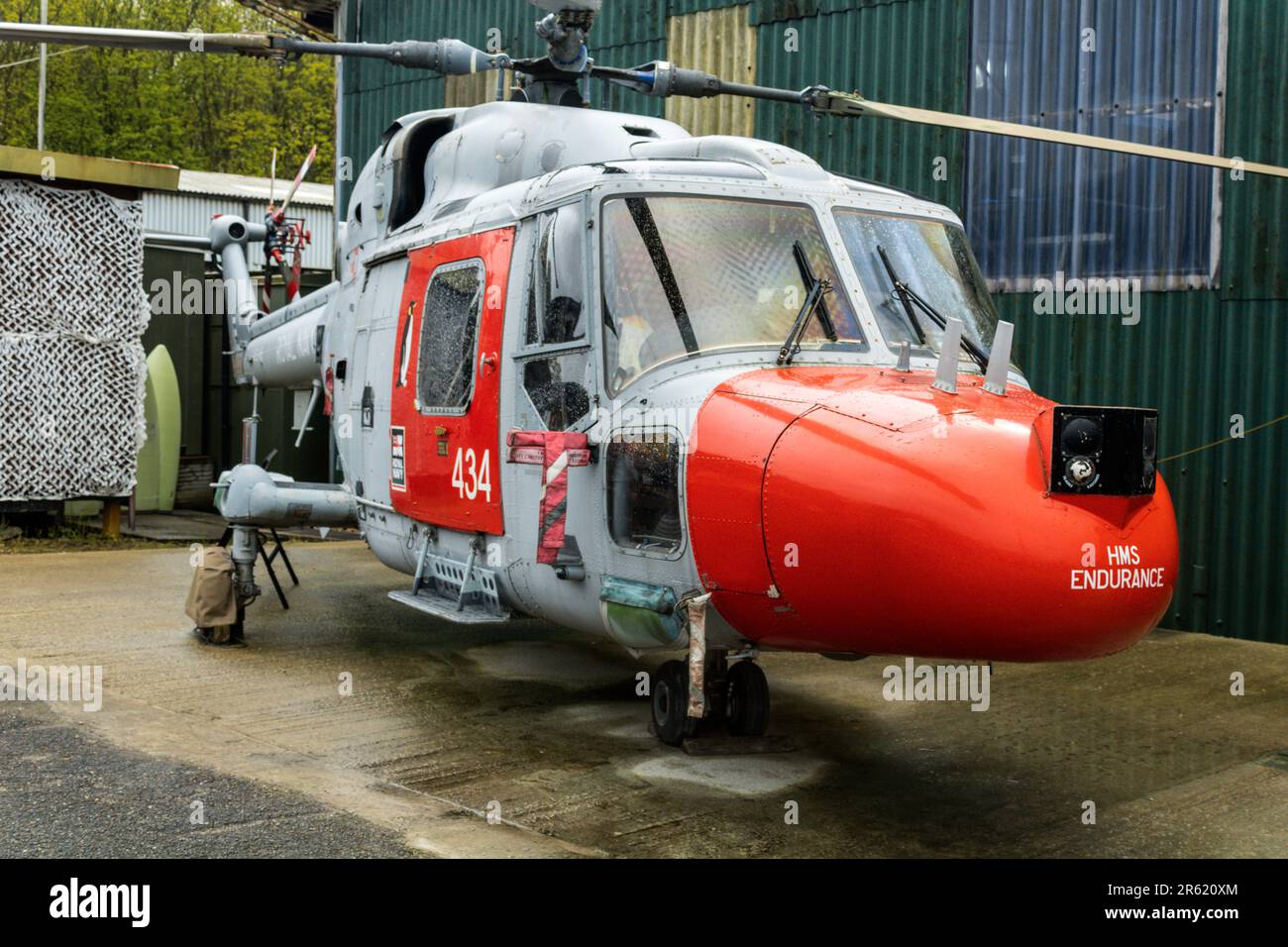 Westland Lynx HAS.3 (ICE) XZ246. South Yorkshire Air Museum Stock Photo ...
