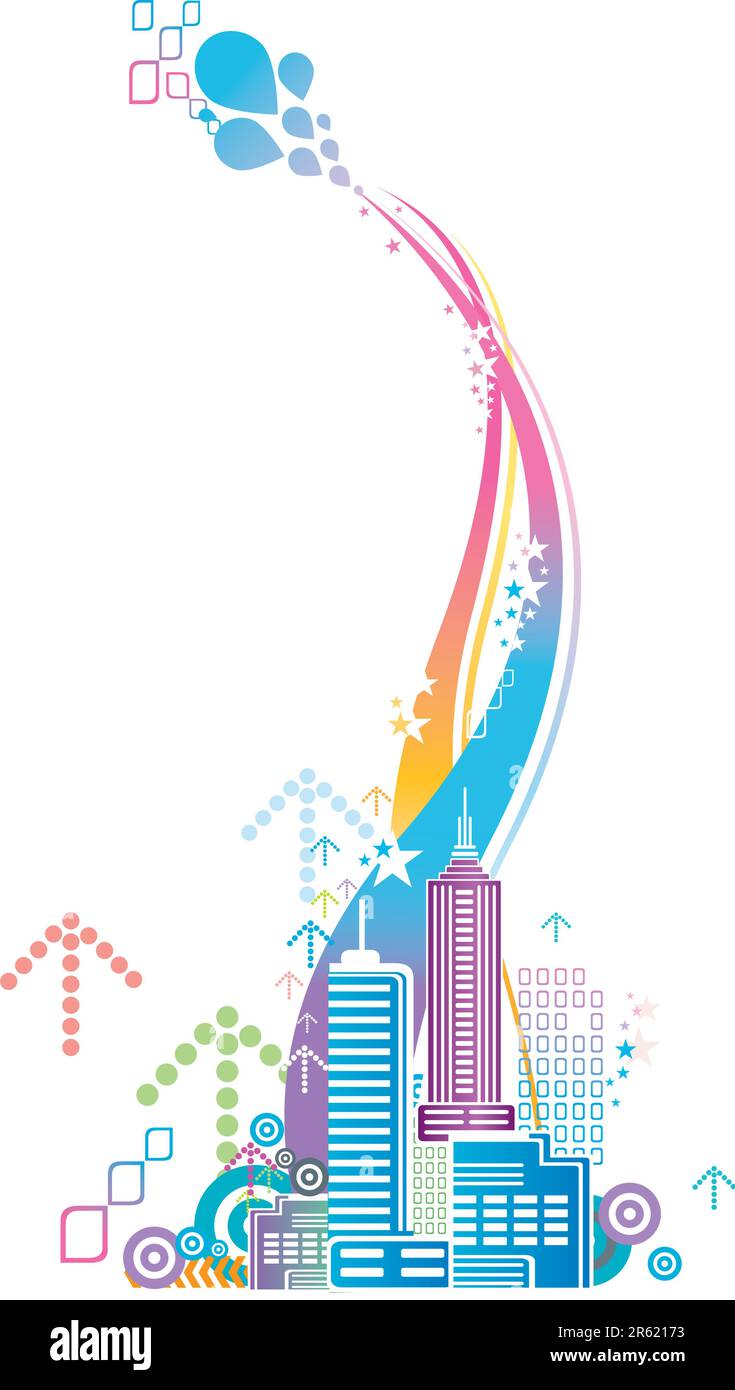 Colorful city pattern design background.vector illustration Stock ...