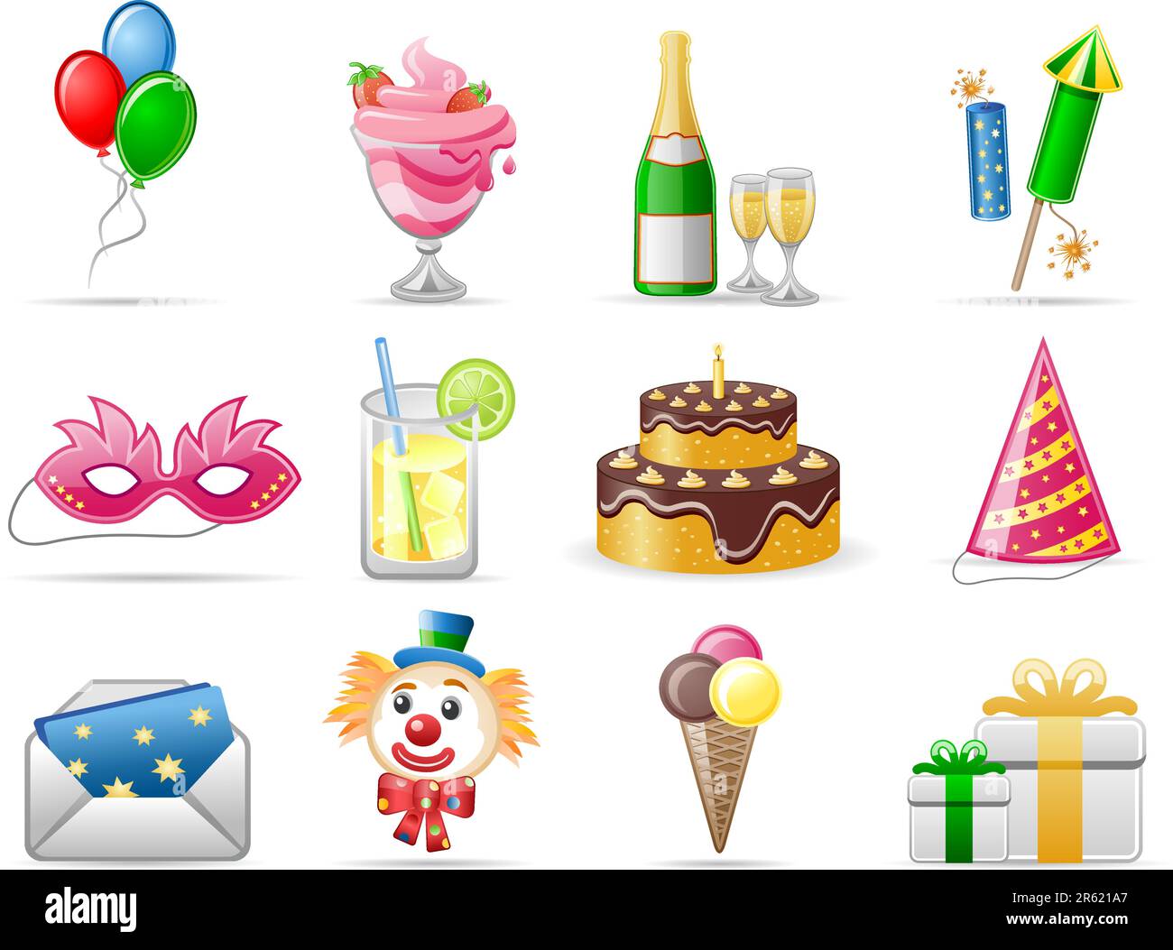 Birthday Icon set Stock Vector Image & Art - Alamy