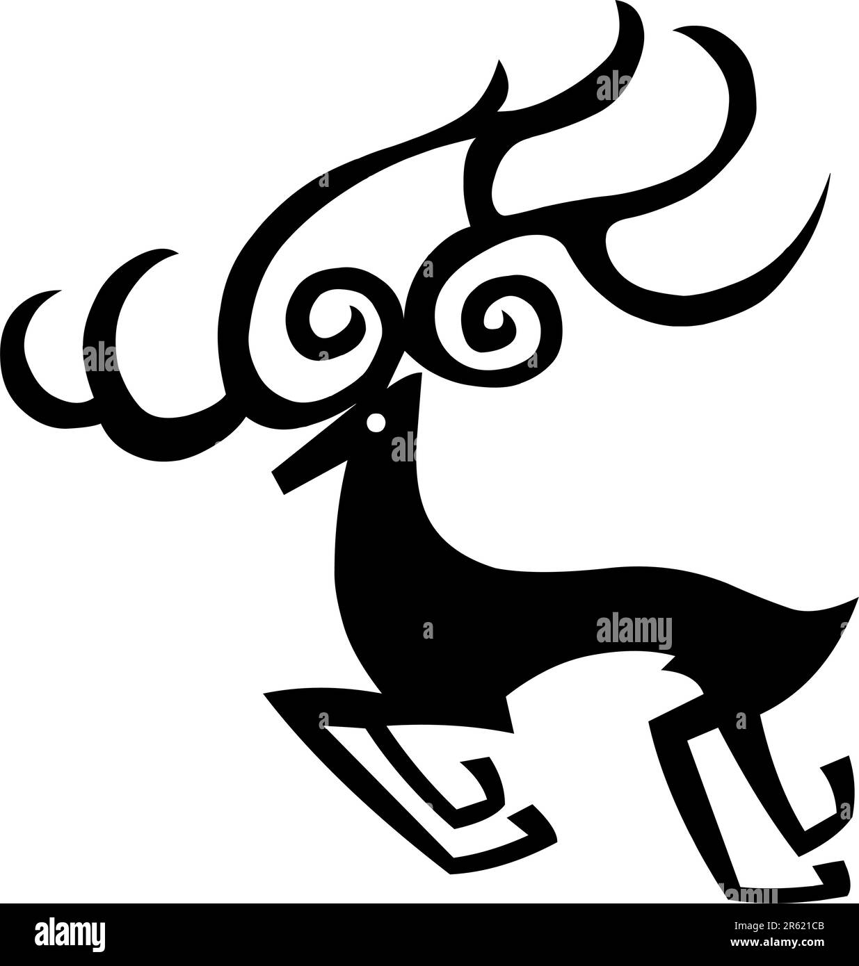 Deer vector illustration, a christmas elements for design Stock Vector ...