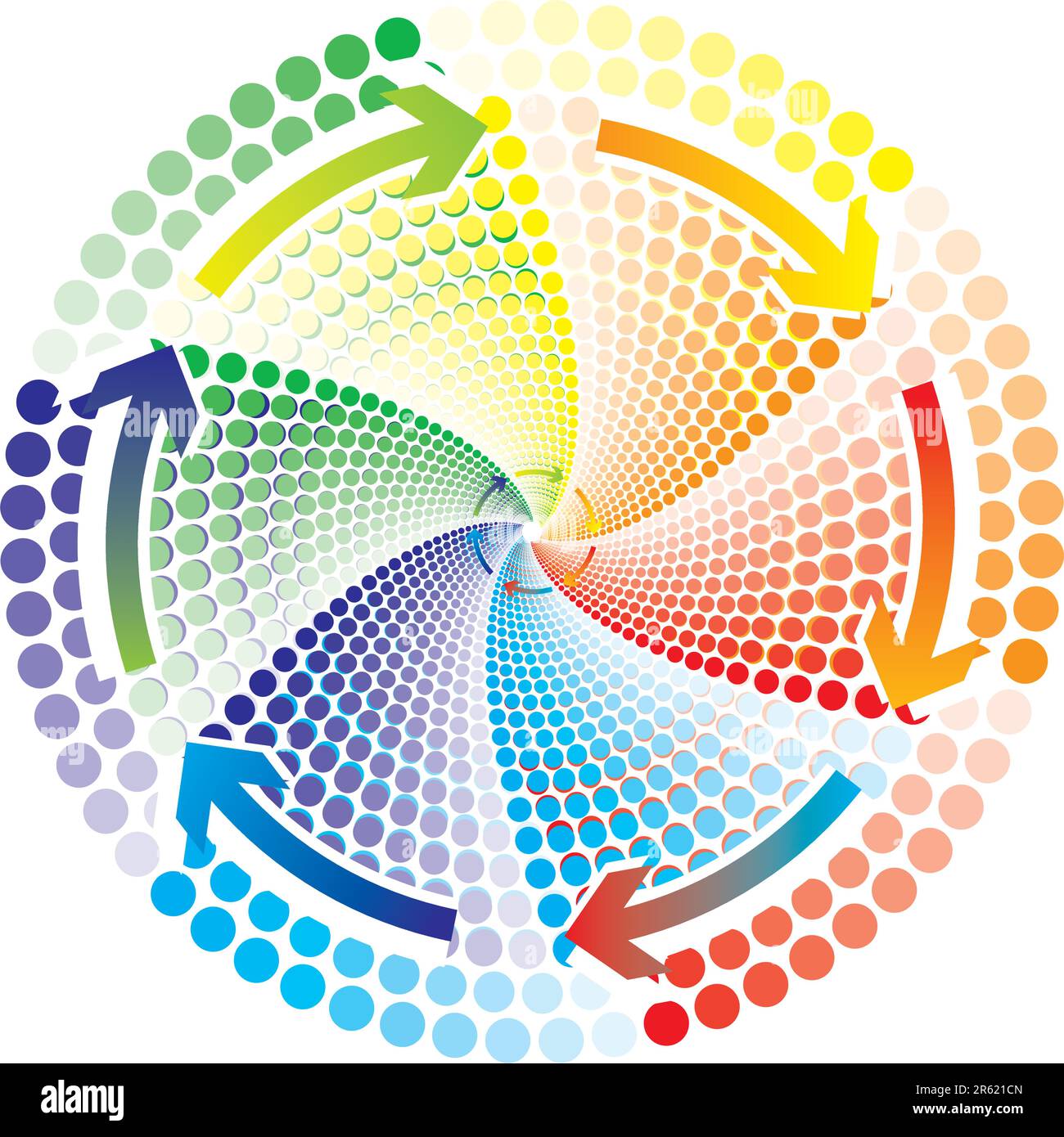 Rainbow paint circle Cut Out Stock Images & Pictures - Alamy