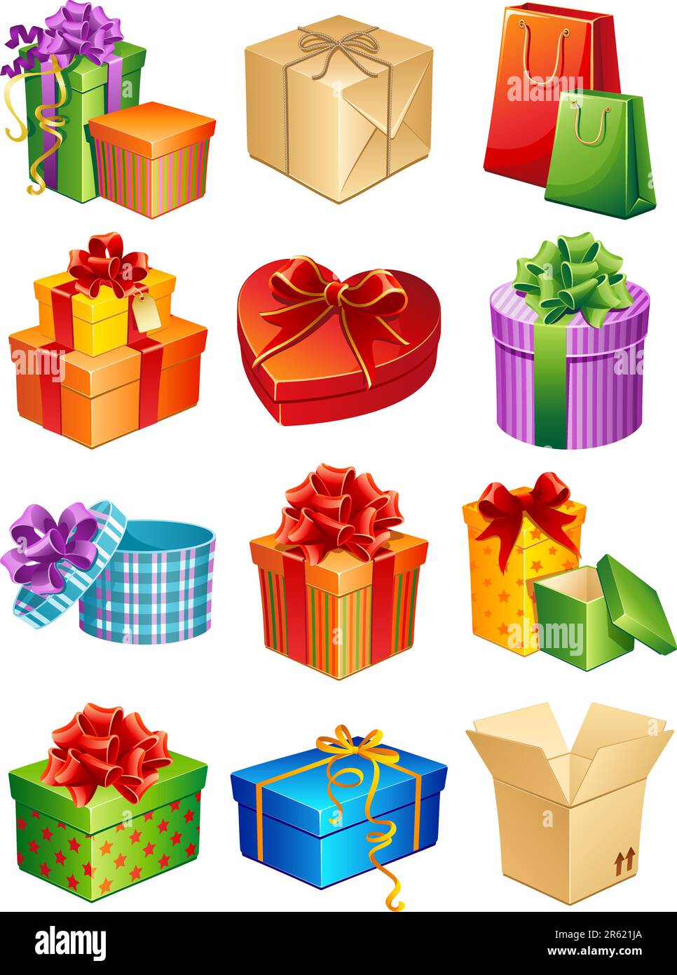 Vector illustration - gift box icon set Stock Vector Image & Art - Alamy