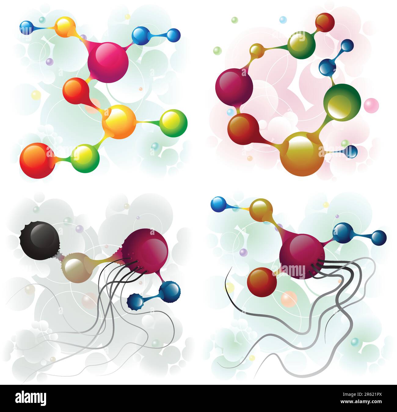 microbe and molecule Stock Vector Image & Art - Alamy