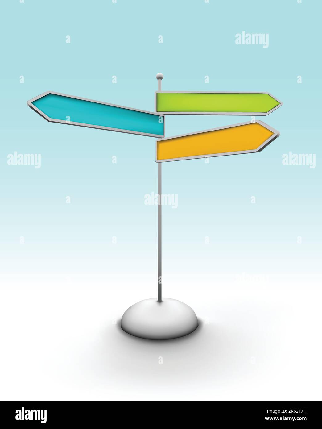 Vector illustration of arrowed direction sign. You can easily change ...