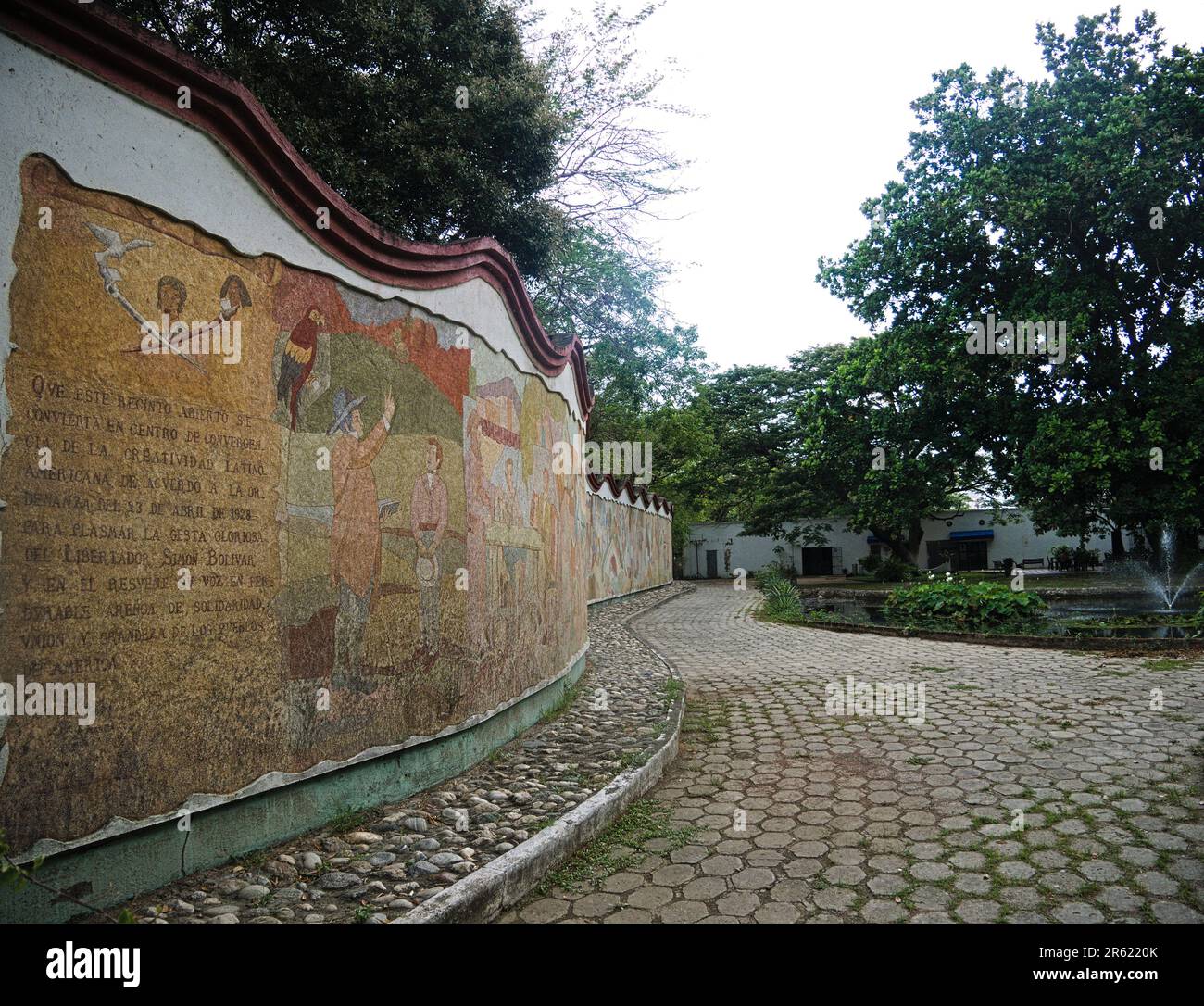 Historic mural at La Quinta de San Pedro Alejandrino Stock Photo - Alamy