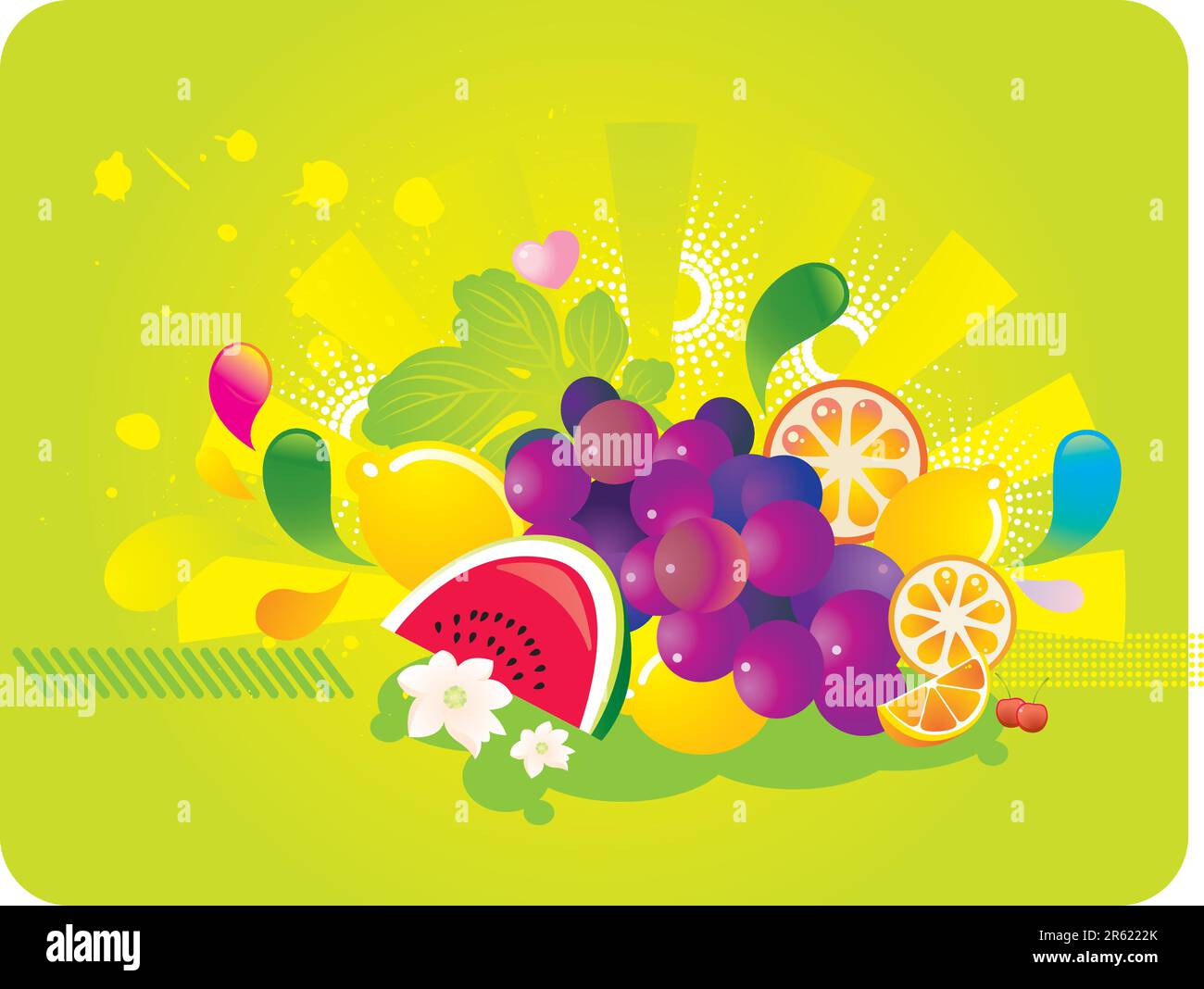 Fashion fruits pattern design Stock Vector Images - Alamy