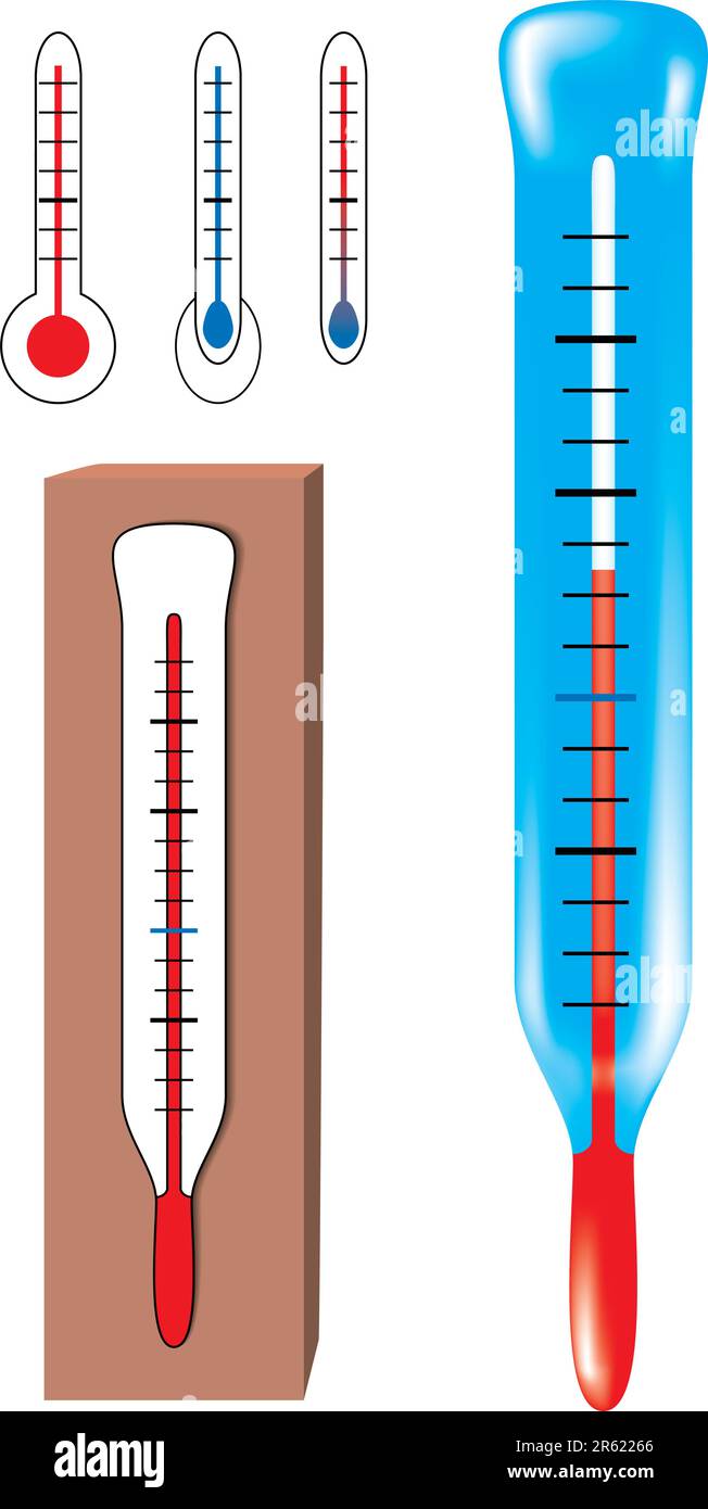 Thermometer showing high temperature Stock Vector Images - Alamy