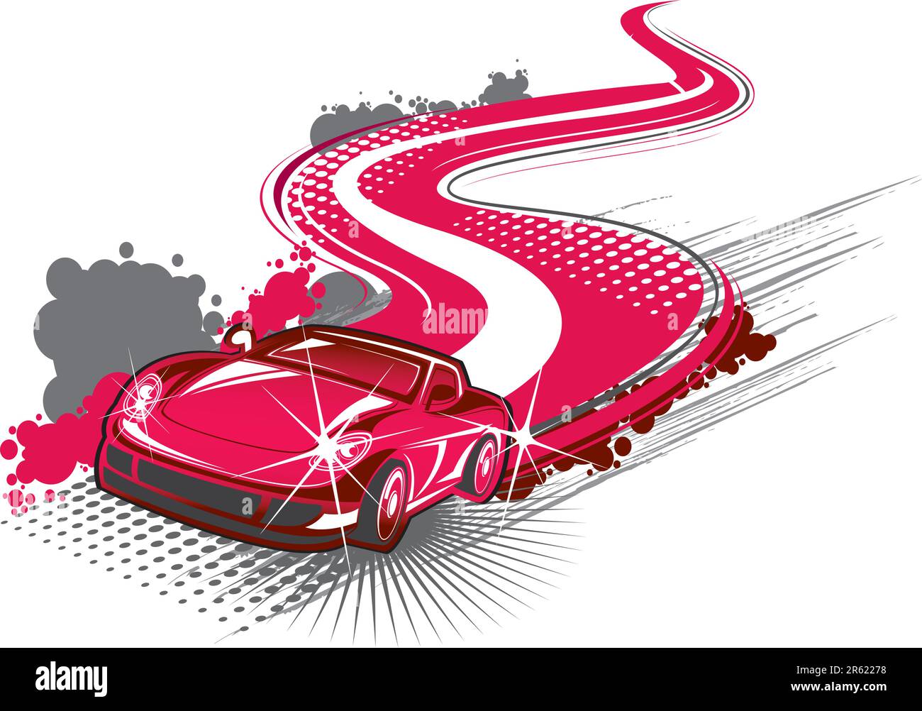 car with funky background Stock Vector Image & Art - Alamy