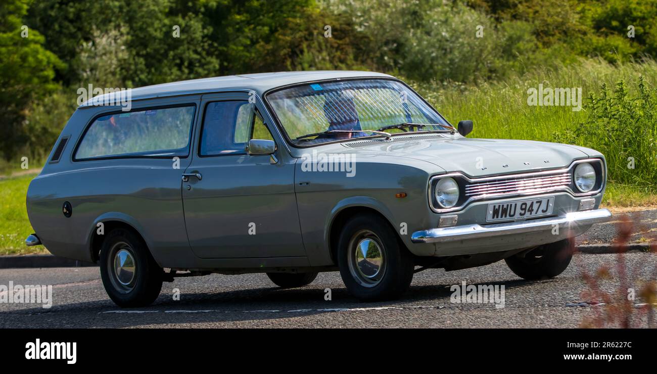 Stony Stratford,UK - June 4th 2023: 1971 grey FORD ESCORT ESTATE ...