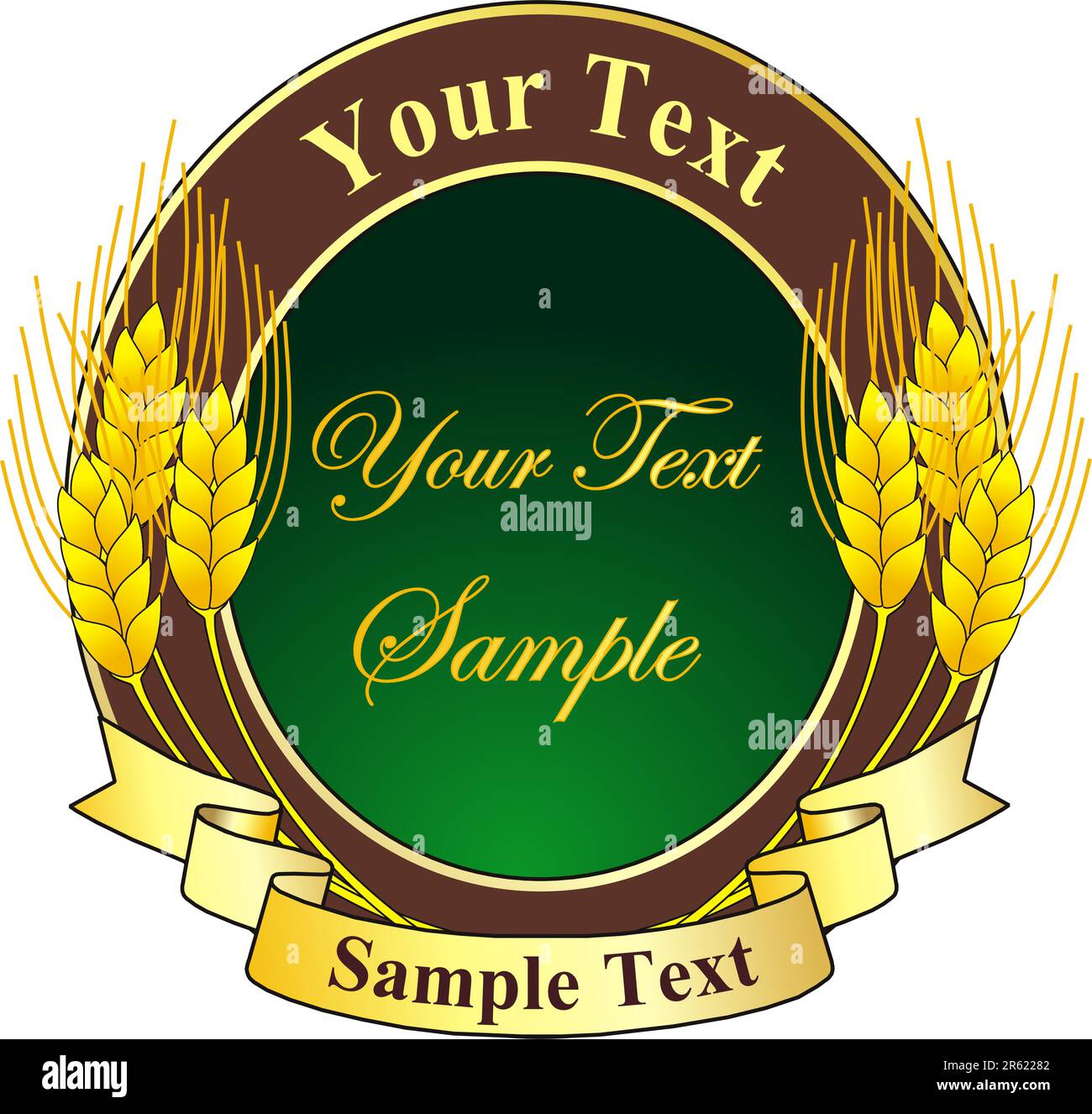 vector label with grain Stock Vector Image & Art - Alamy