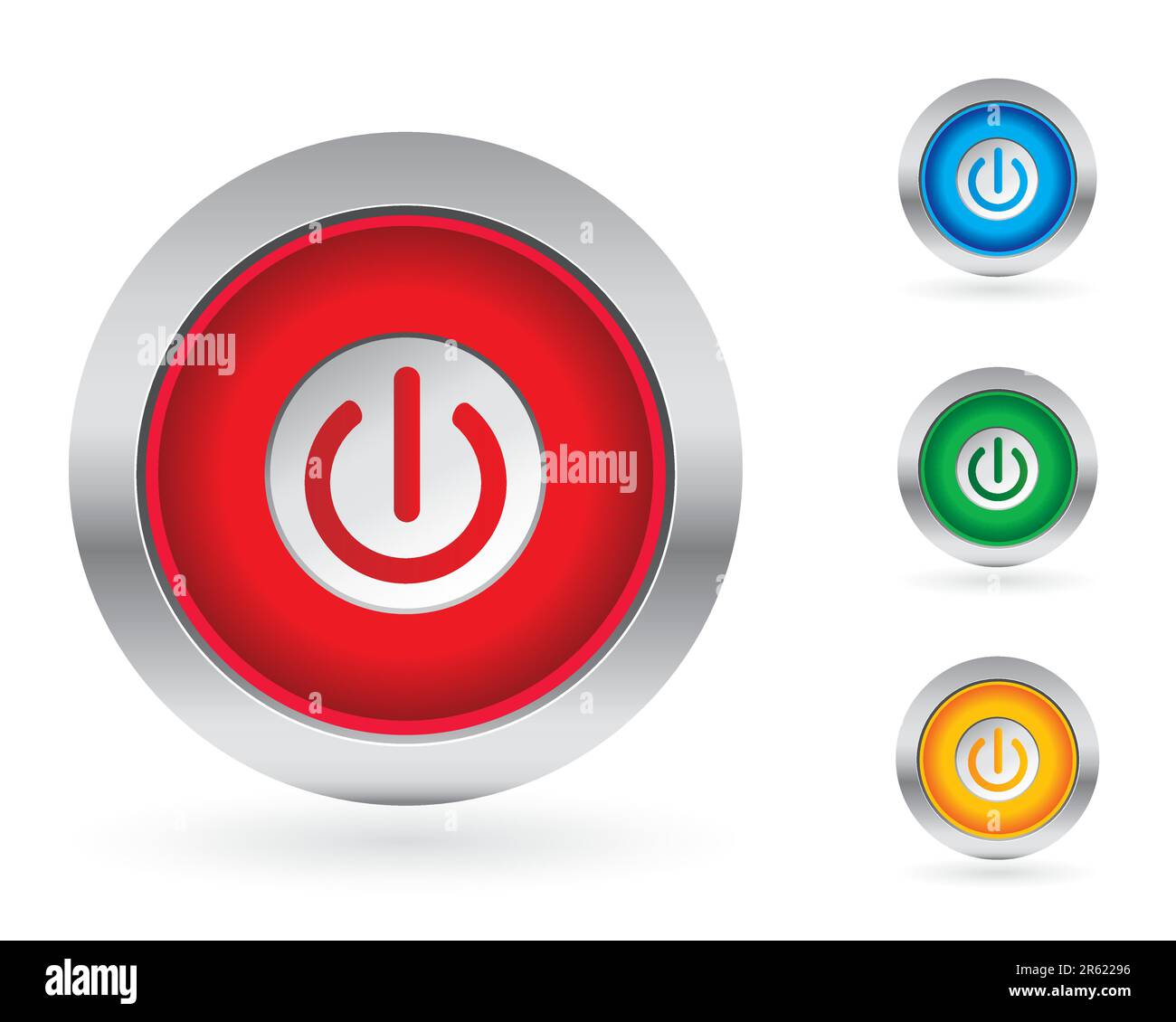 Power button set. More button sets in my portfolio Stock Vector Image ...