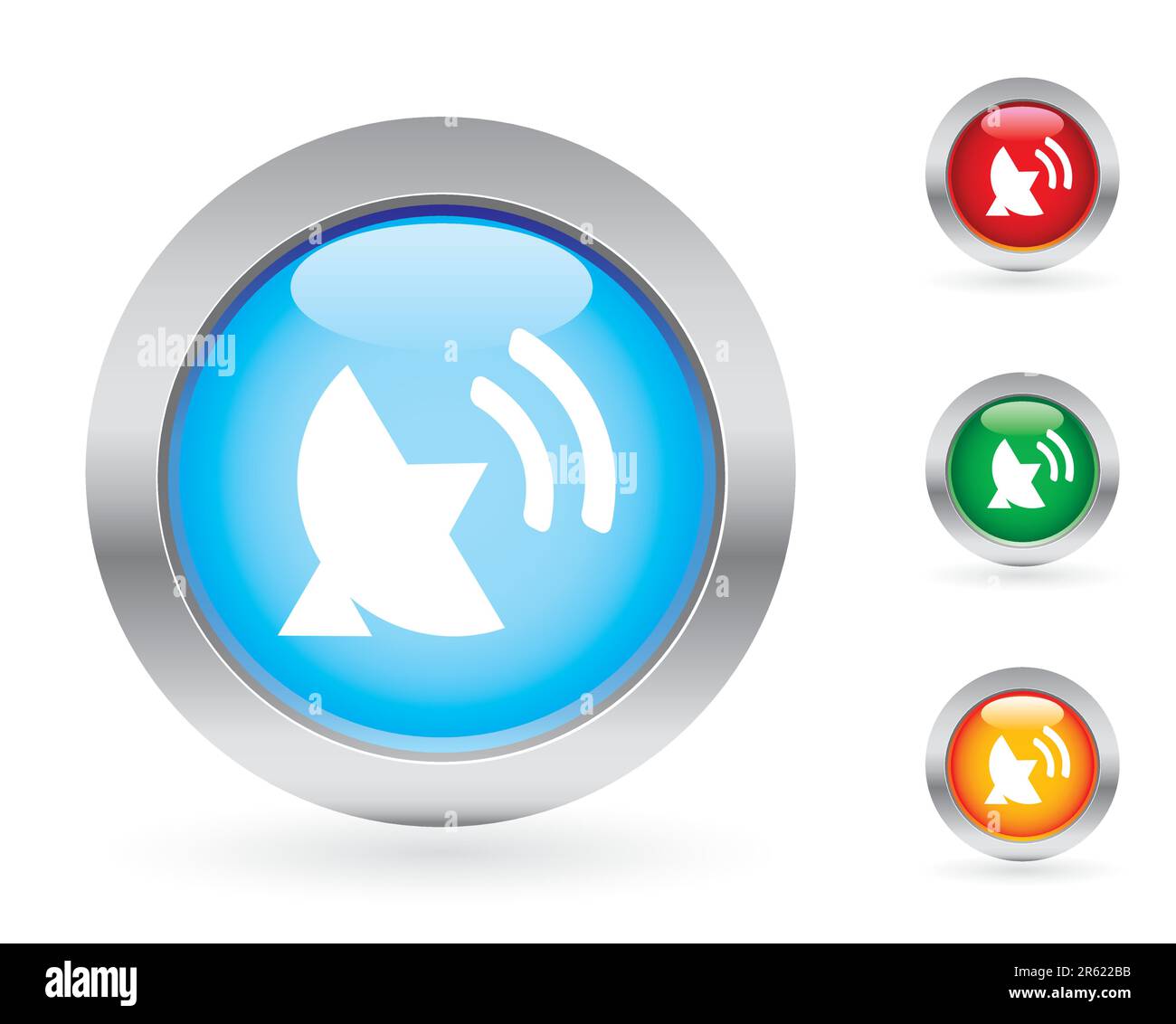 Glossy antenna button set. More buttons in my portfolio Stock Vector ...