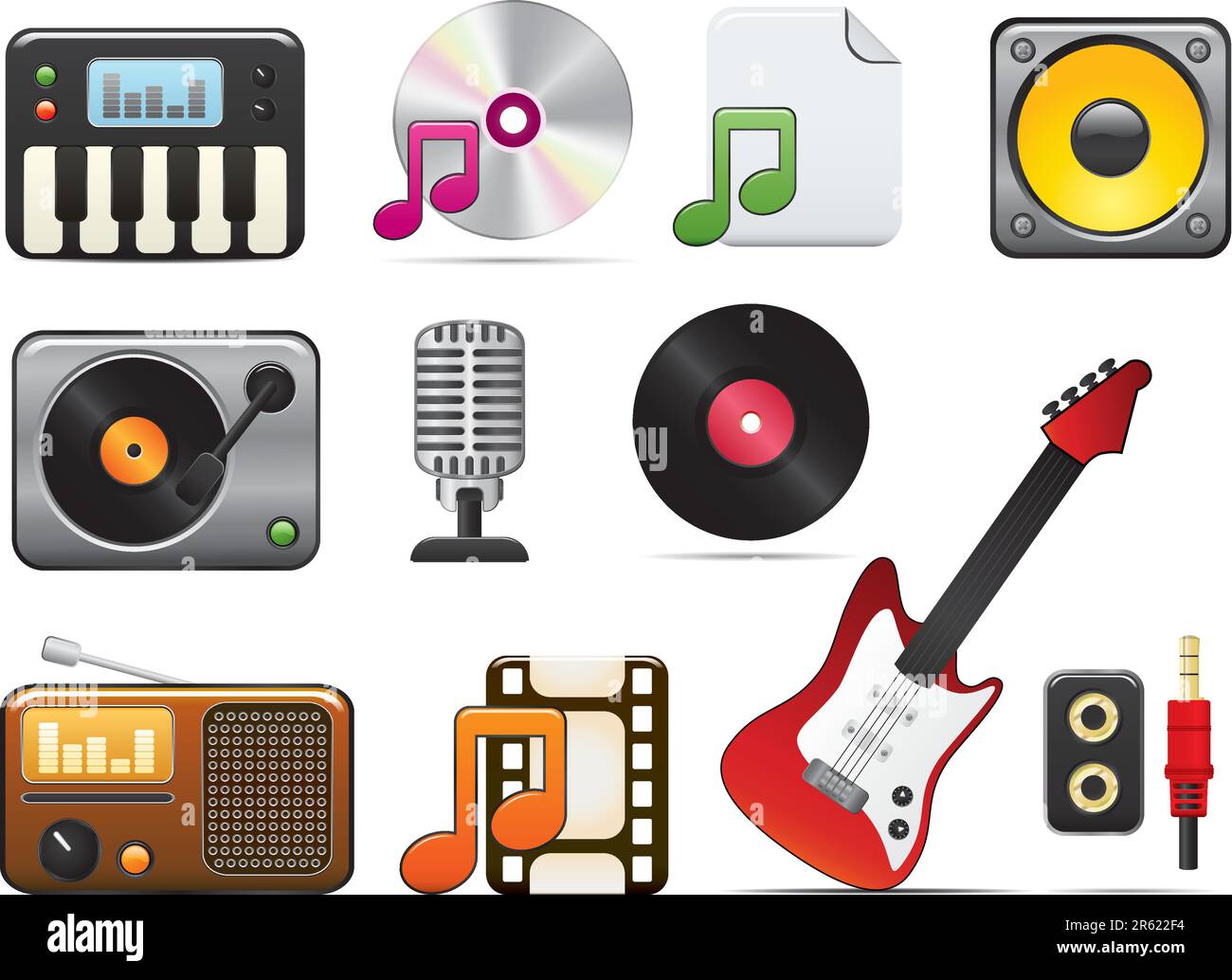 Music Icon Set One. Easy To Edit Vector Image Stock Vector Image & Art ...