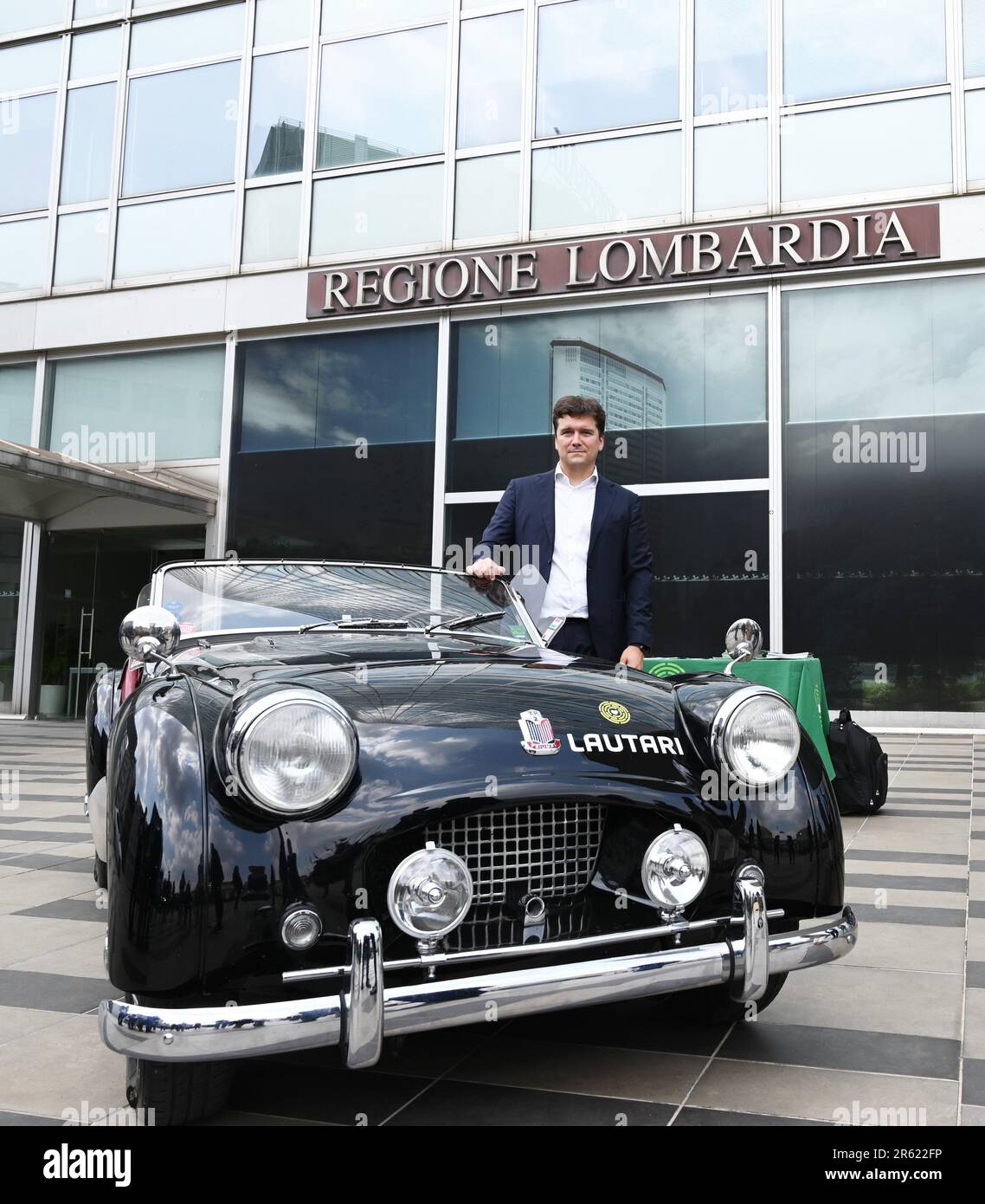 Milan, Italy Mille Miglia in solidarity with the historic car TRIUMPH ...