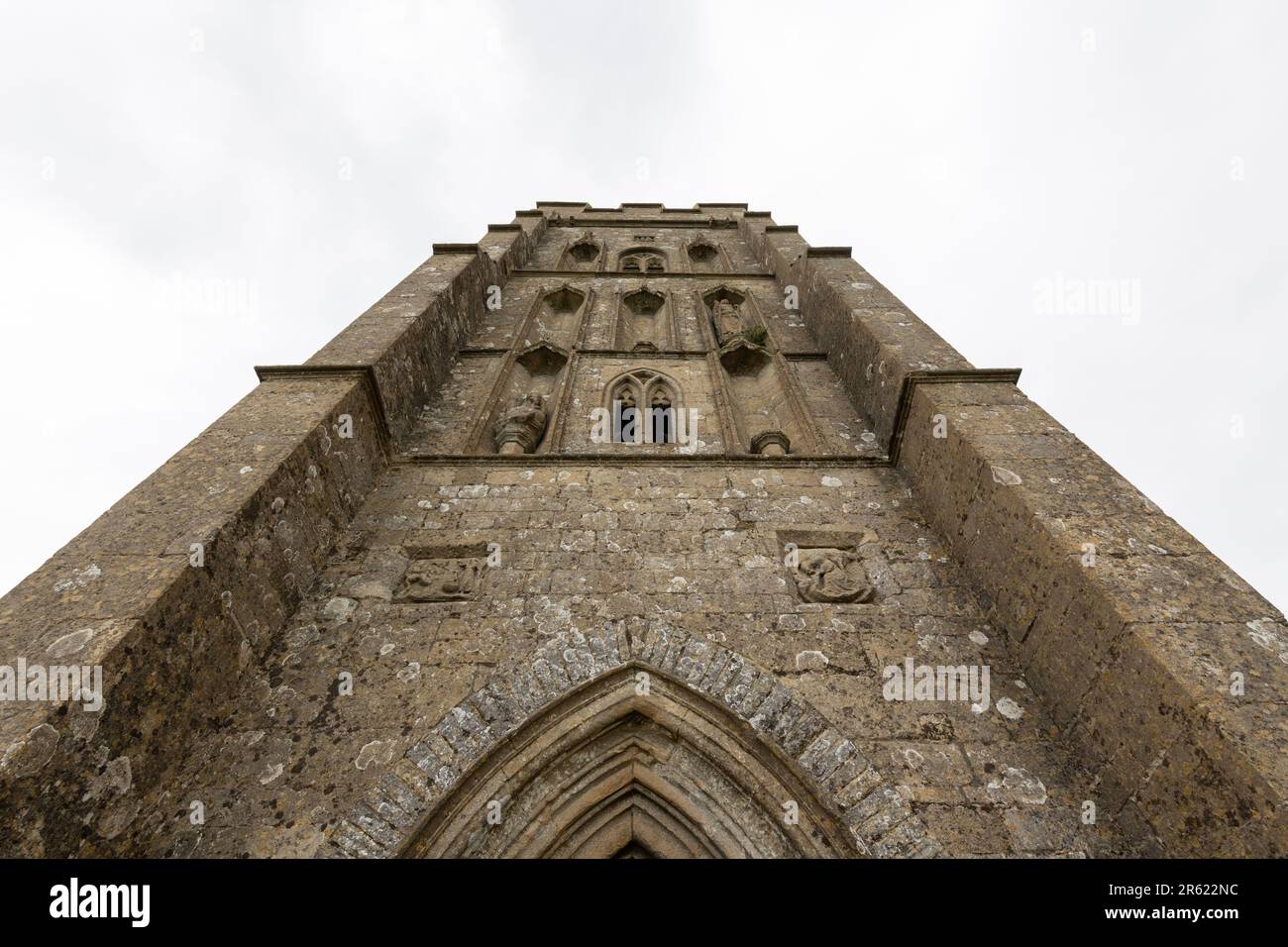 Glastonbury Tor with St Michael's Tower on the top Stock Photo - Alamy