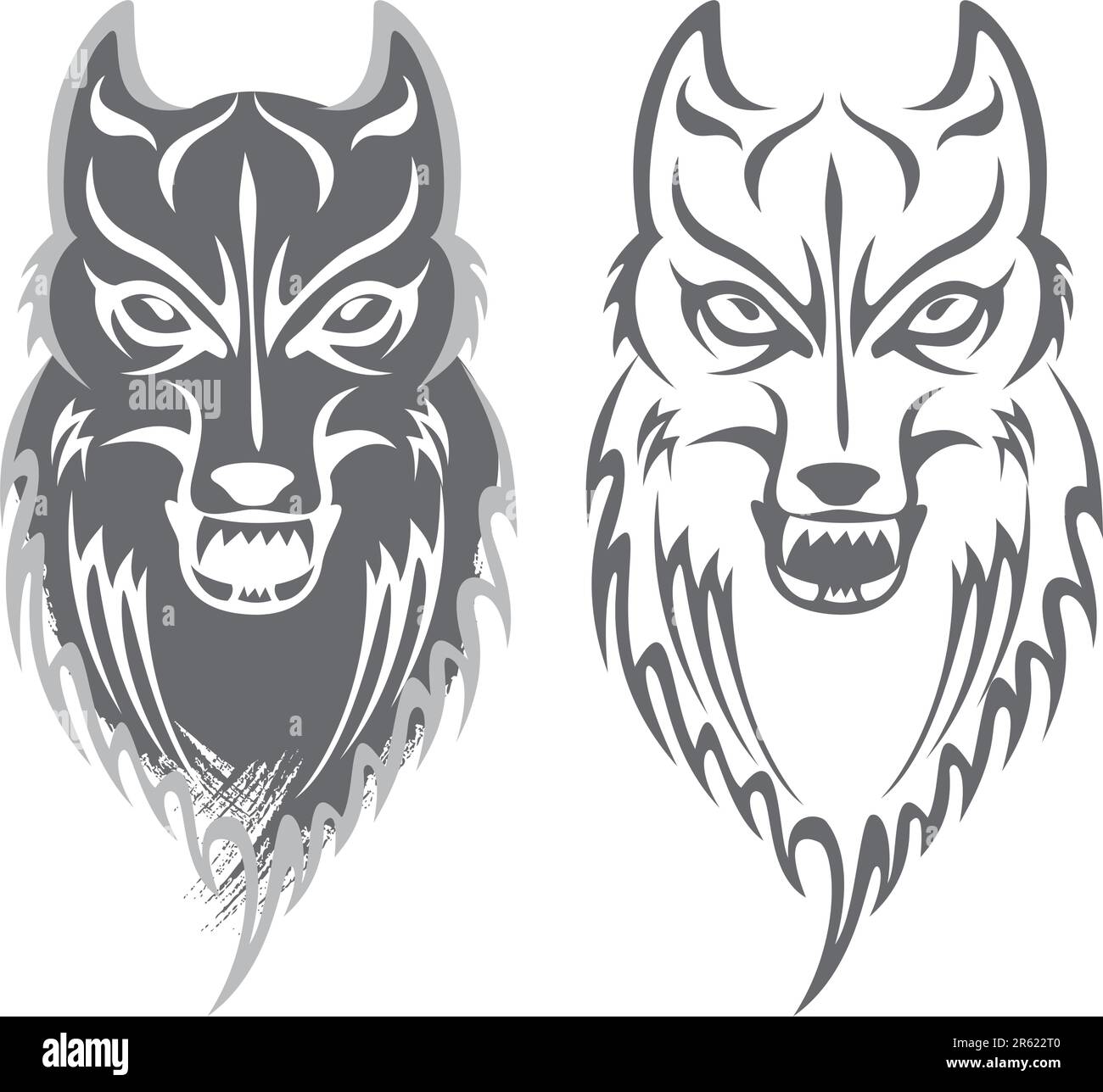 Wolf vector pattern Stock Vector Images - Alamy