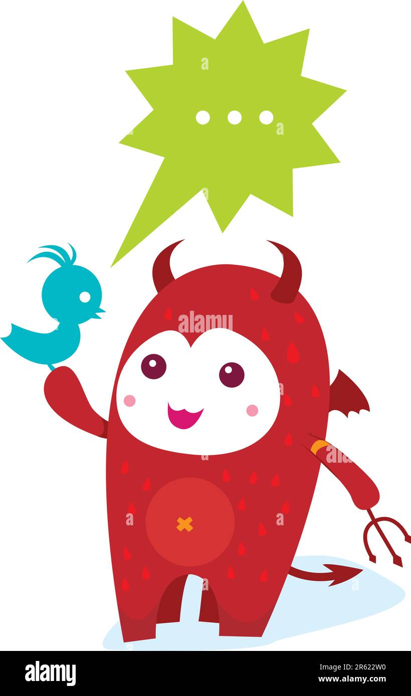 Cartoon style cute monster pattern design Stock Vector Image & Art - Alamy