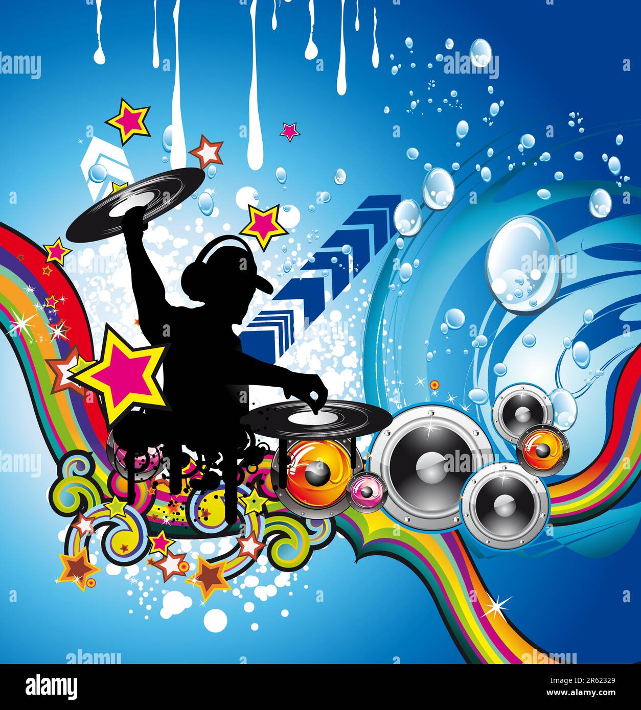 Abstract Water Discoteque Colorful Background Stock Vector Image & Art ...