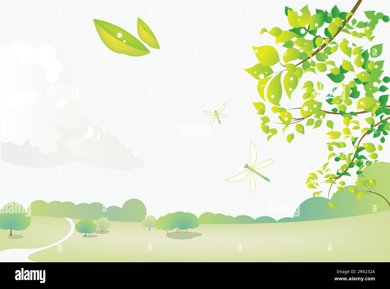 The open field view background Stock Vector Image & Art - Alamy