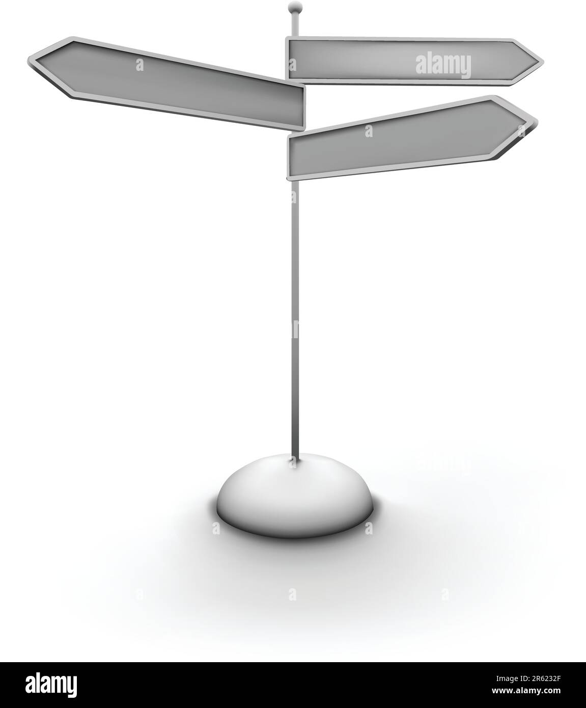 Vector illustration of arrowed direction sign. You can easily change ...