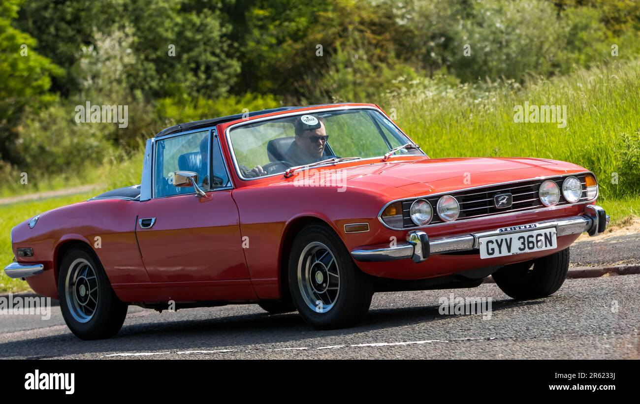 Stony Stratford,UK - June 4th 2023: 1975 red TRIUMPH STAG classic car ...