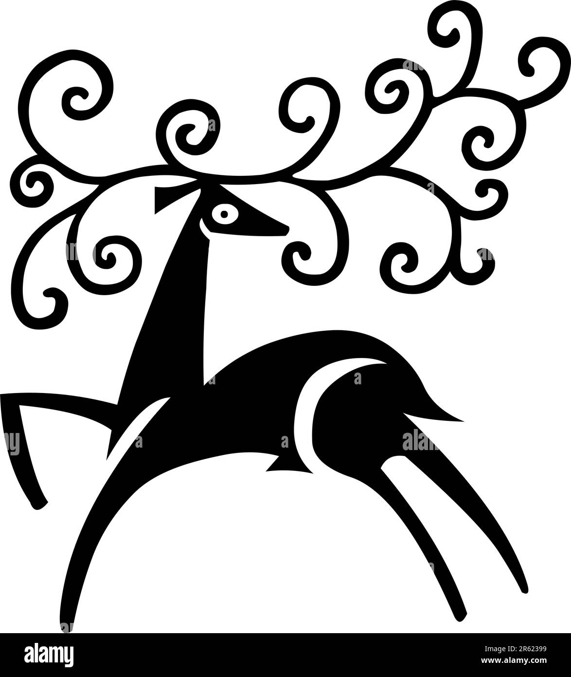 Deer vector illustration, a christmas elements for design Stock Vector ...