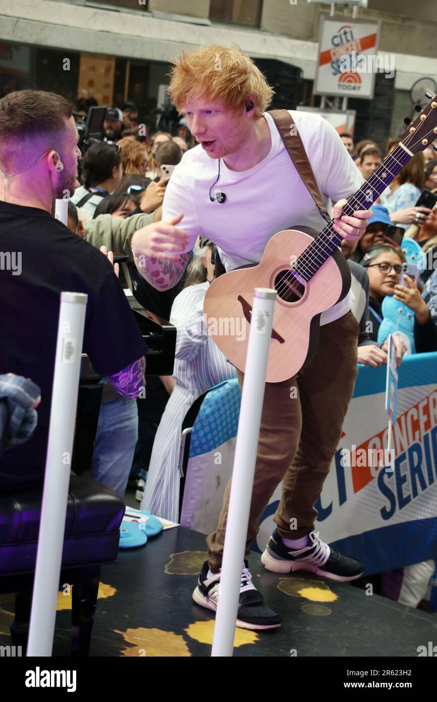 New York Ny Usa 6th June 2023 Ed Sheeran Performs Nbcs Today Show Summer Concert Series At
