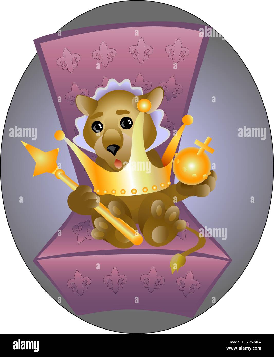 On her throne Stock Vector Images - Alamy