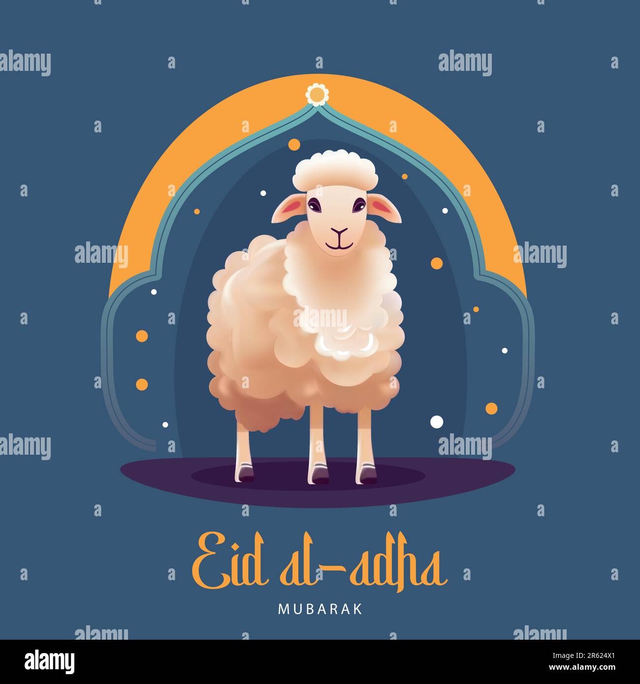 Eid al Adha Mubarak Holiday Background. Vector Illustration EPS10 Stock ...