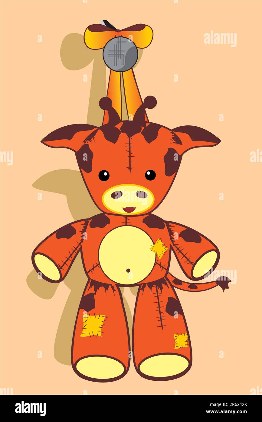 Giraffe animal toy illustration hi-res stock photography and images - Alamy