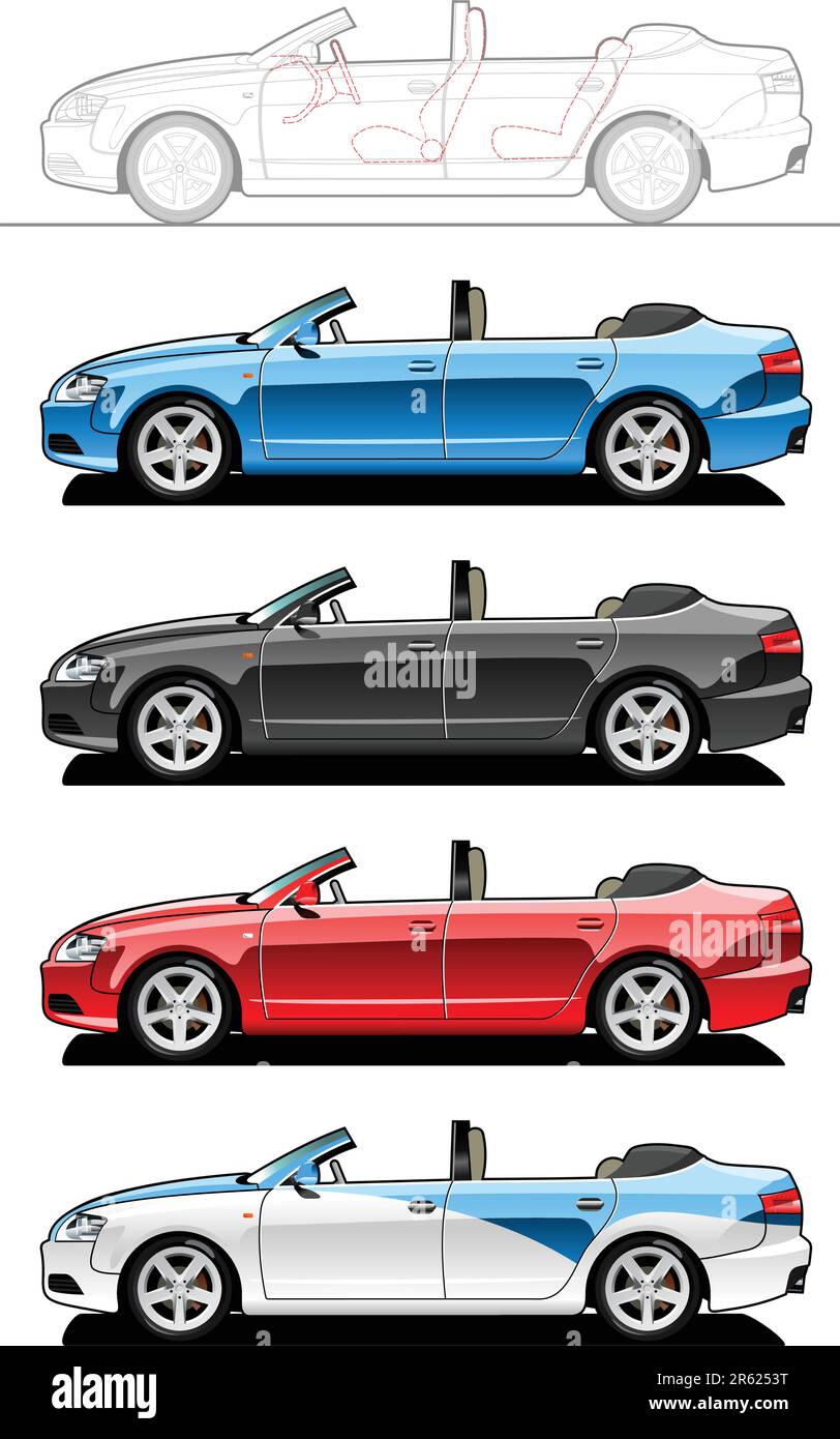 Convertible. part of my collections of Car body style. Simple gradients ...