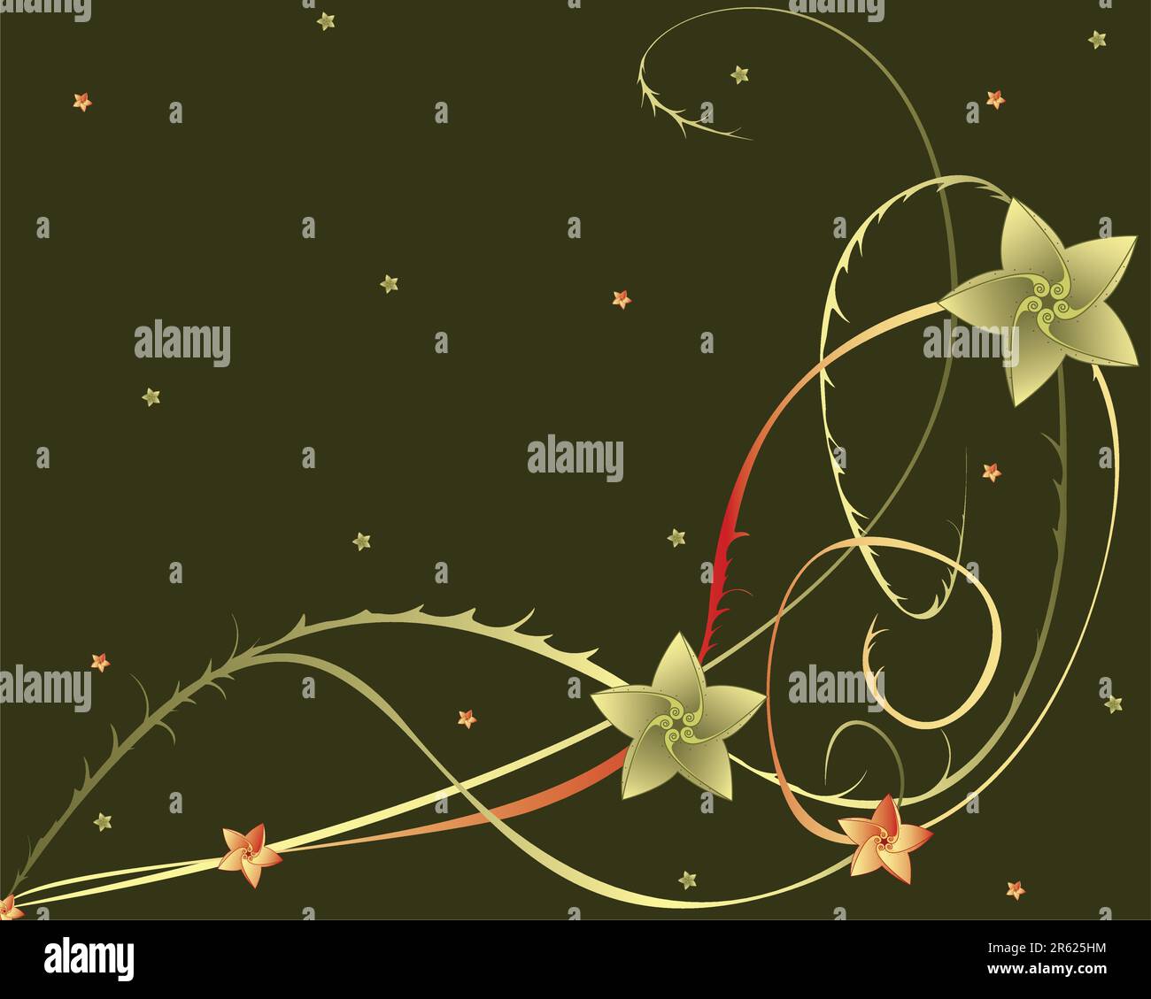 Vector drawing, background with flowers Stock Vector Image & Art - Alamy