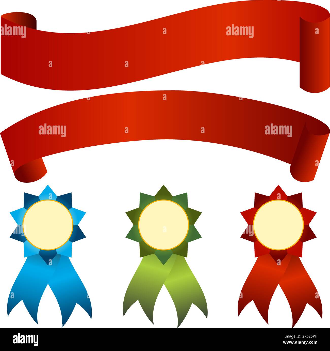 Banner award set isolated on a white background Stock Vector Image ...