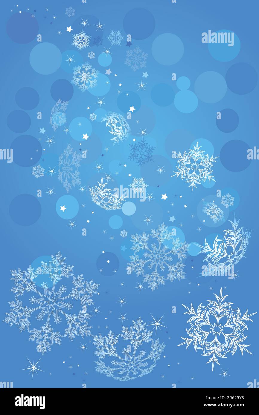 Snowflake blue background Stock Vector Image & Art - Alamy