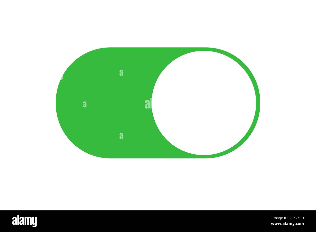 Green button to turn on and switch on. Symbol, sign and pictogram ...