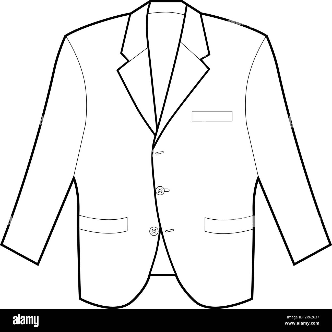 Business jacket isolated on a white background Stock Vector Image & Art ...