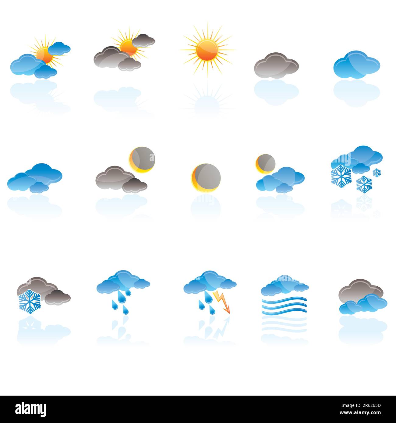 Weather icon set - vector illustration Stock Vector Image & Art - Alamy
