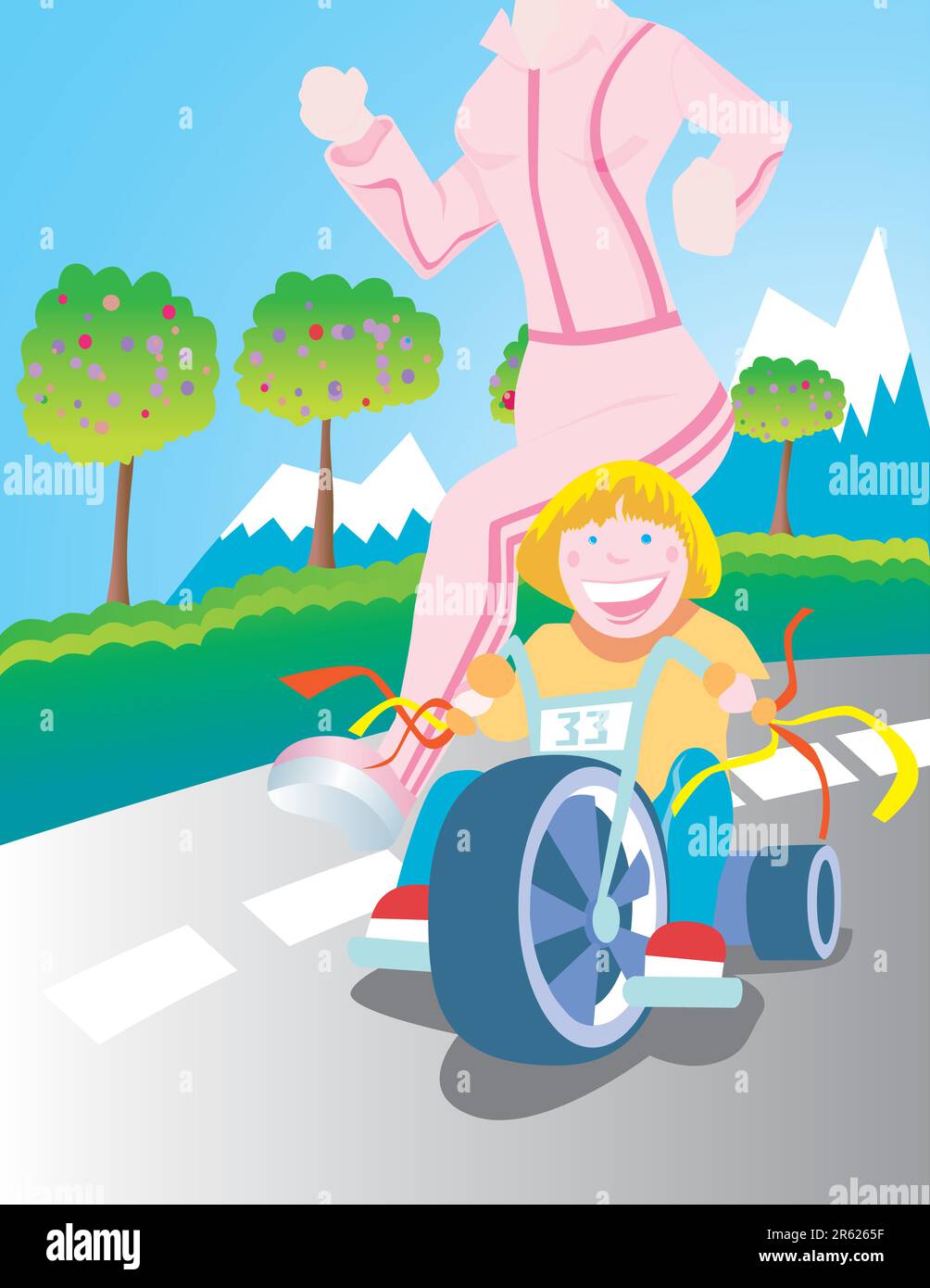 Big wheel Stock Vector Images - Alamy