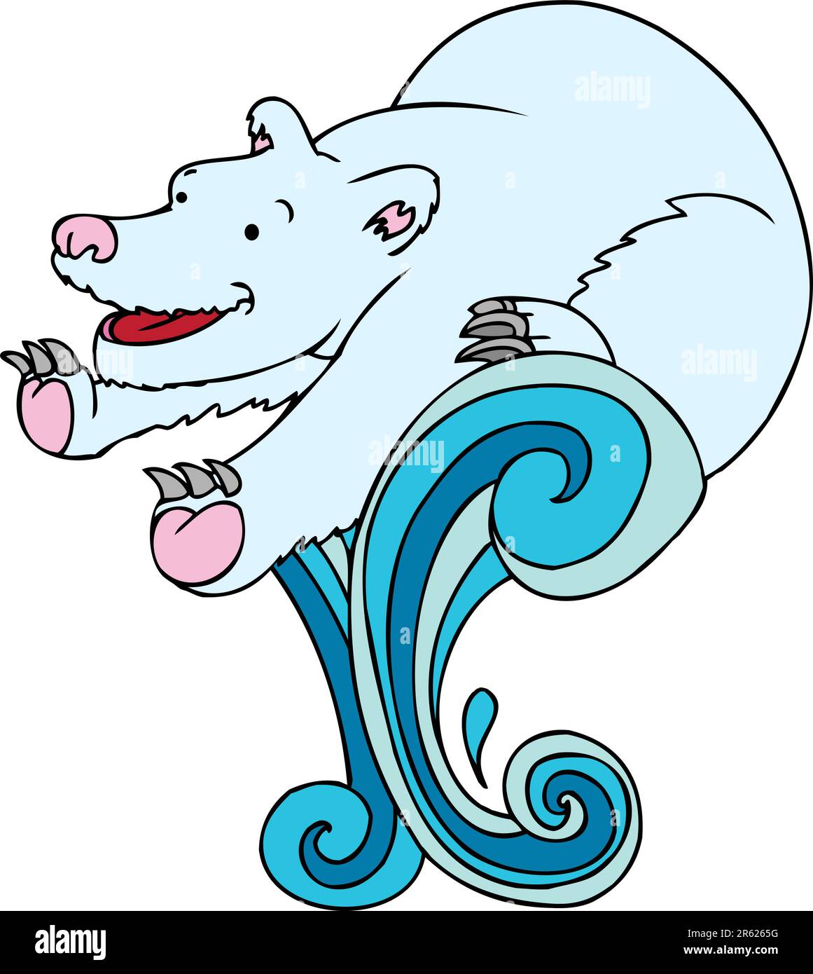 Bear grizzly in water Stock Vector Images - Alamy