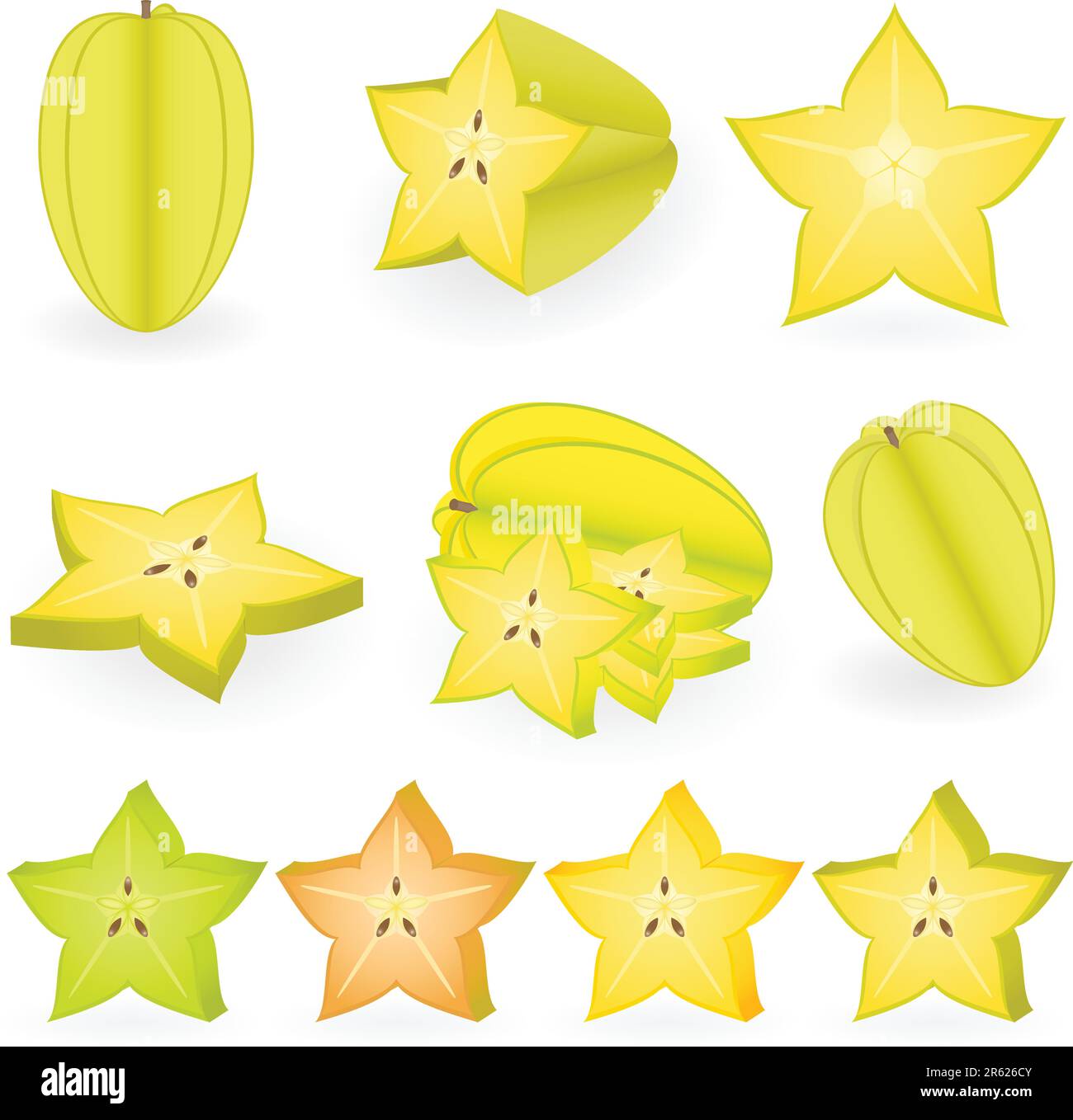 Vector illustration of starfruit Stock Vector Image & Art - Alamy